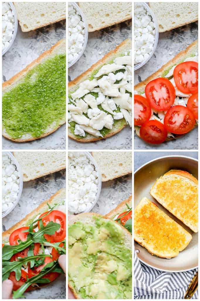 Grilled Goat Cheese Sandwich with Pesto & Arugula - Erhardts Eat