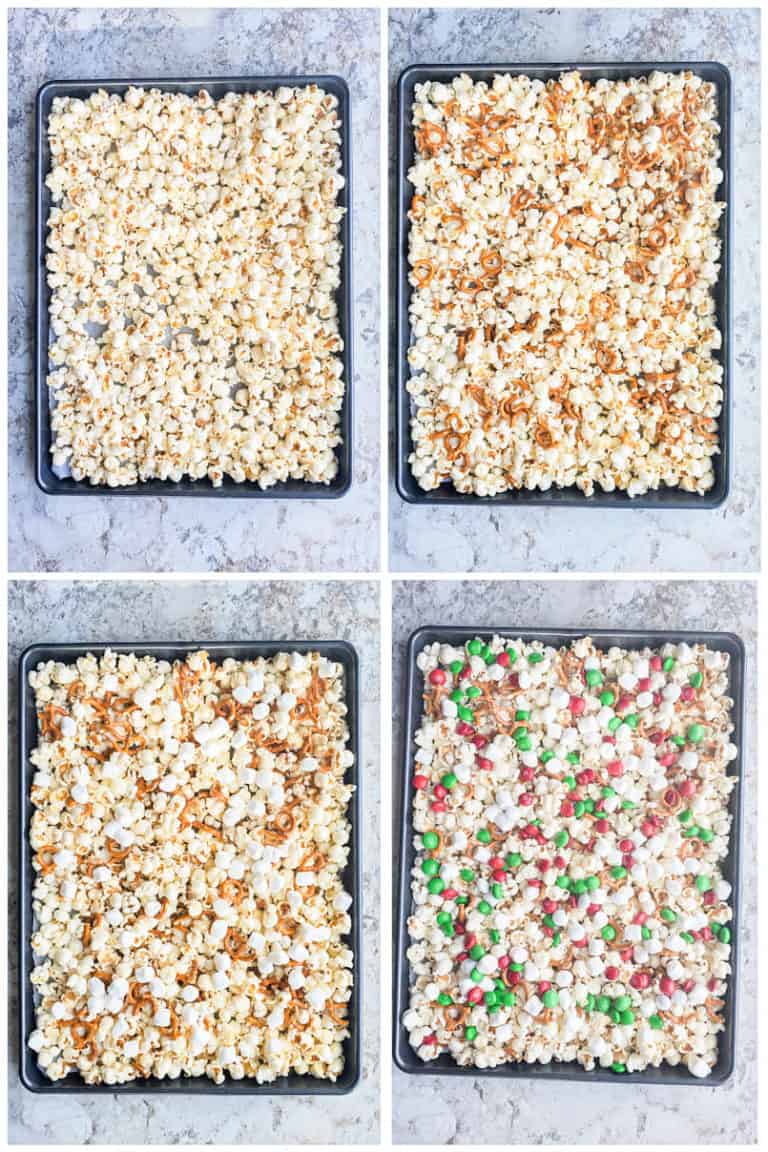 Christmas Crunch Popcorn Snack Mix - Erhardts Eat