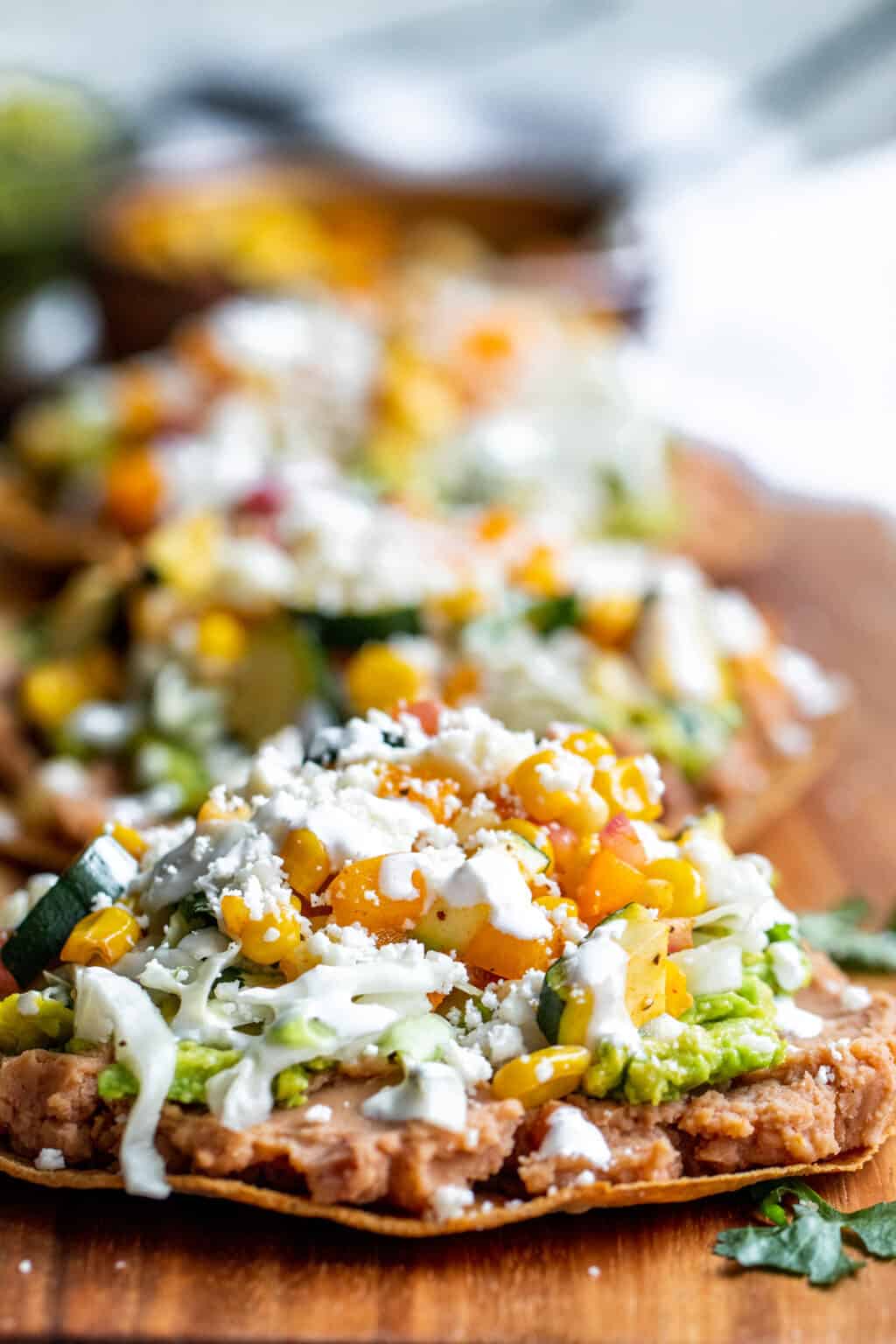 Vegetarian Tostadas Recipe with Cilantro Lime Slaw - Erhardts Eat