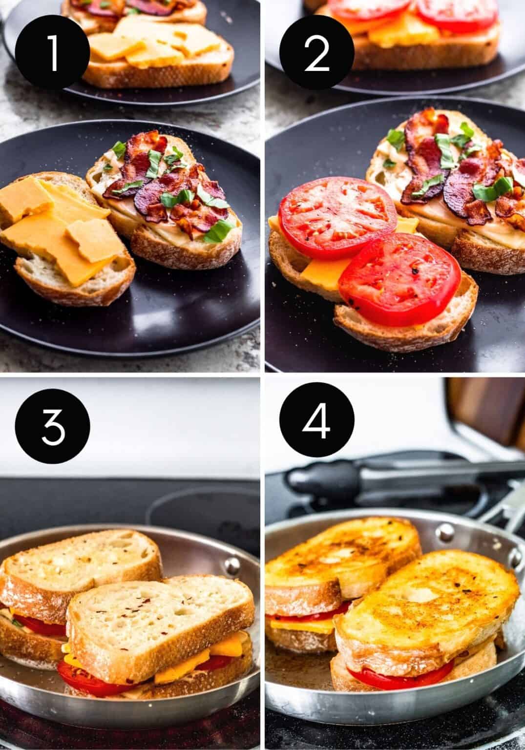 Tomato Bacon Grilled Cheese Sandwich Recipe - Erhardts Eat