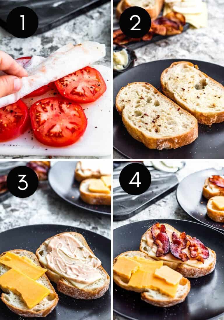 Tomato Bacon Grilled Cheese Sandwich Recipe - Erhardts Eat